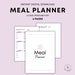Printable Meal Planner | A4 Size Printable PDF | Weekly Meal Tracker ...