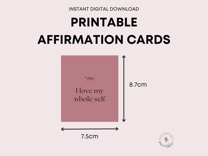48 Printable Affirmation Cards | Dusty Pink Daily Affirmation Cards ...