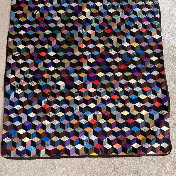 Falling Blocks Quilt - Etsy