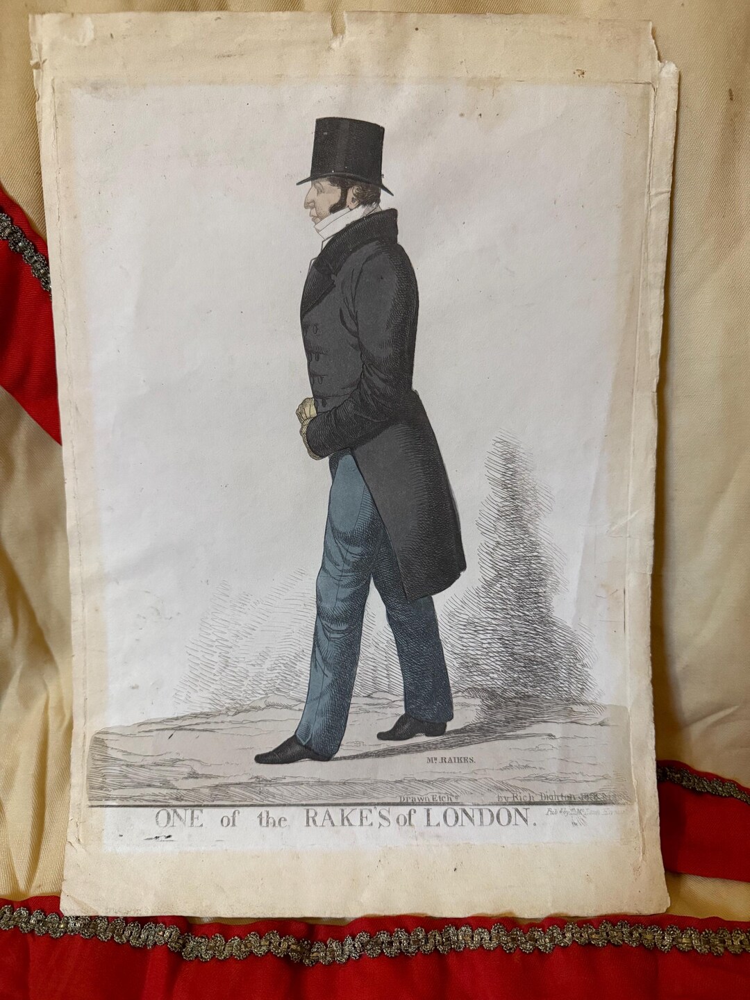 Rare Georgian Engraving Dated 1818 by Richard Dighton Published by ...