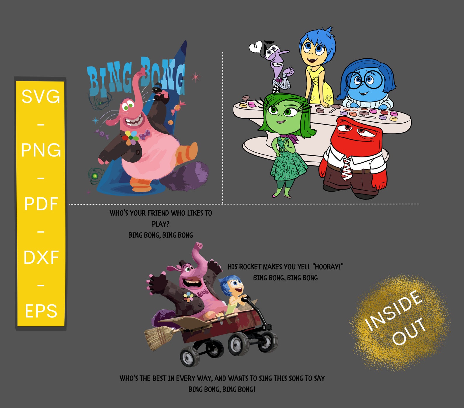 Inside Out Svg Inside Out Png Emotions for Children - Etsy