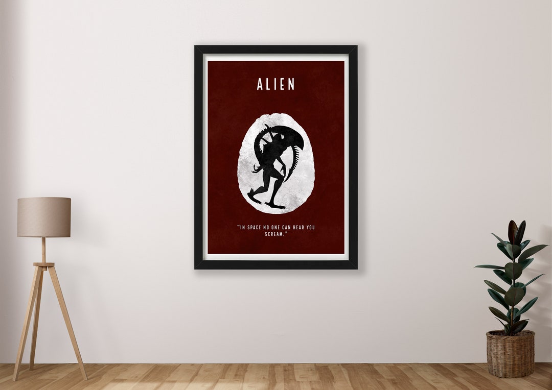 Alien Minimalist Film Movie Print Available in A2 A3 A4 - Etsy