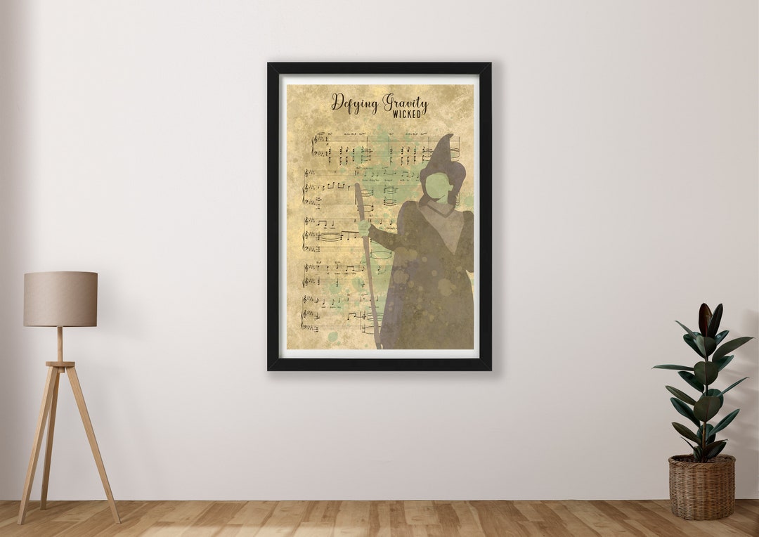 Elphaba | Wicked the Musical Sheet Music Art Prints | Minimalist Style ...