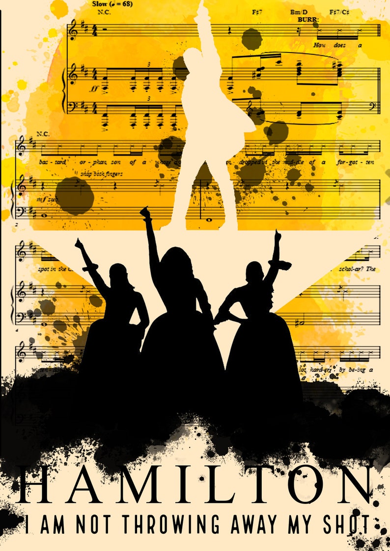 Hamilton Musical Poster – Minimalist Broadway Art (digital Download) - Etsy