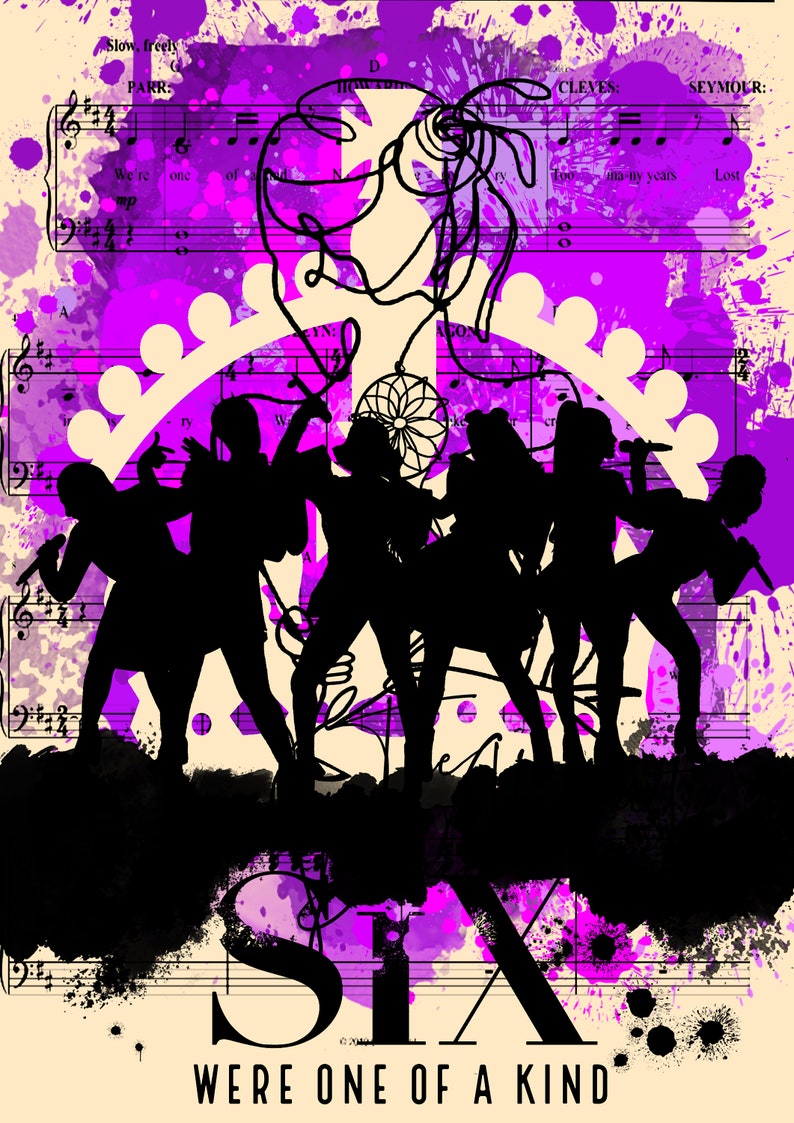 Six the Musical Poster – Minimalist Broadway Art Print (digital ...