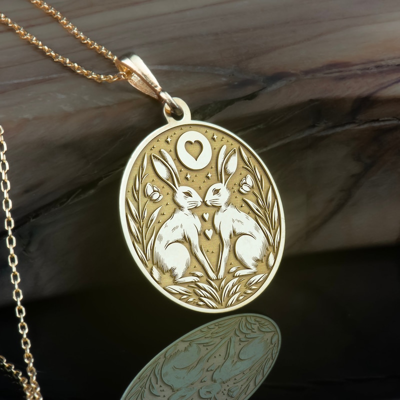 Rabbit Necklace - Etsy