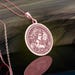 14K Solid Gold Apollo Pendant, Greek Sun God Necklace, Mythological ...