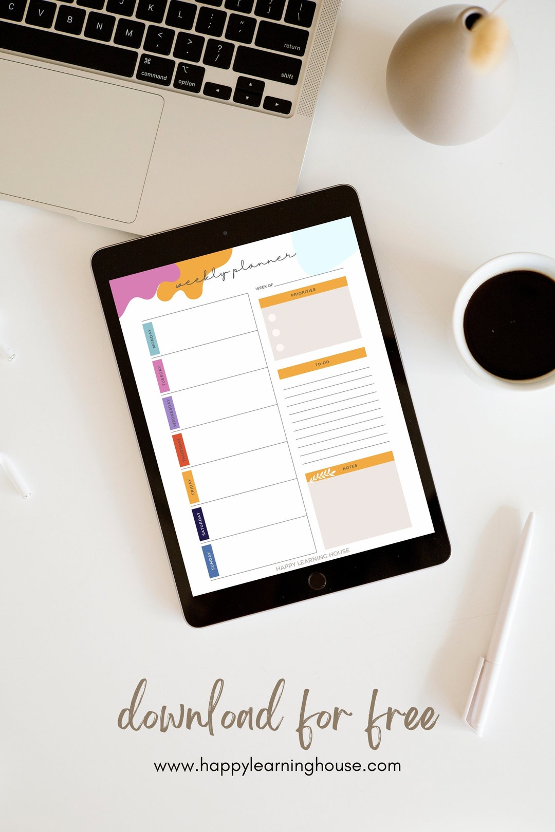Weekly Planner Digital Printable Template - Etsy