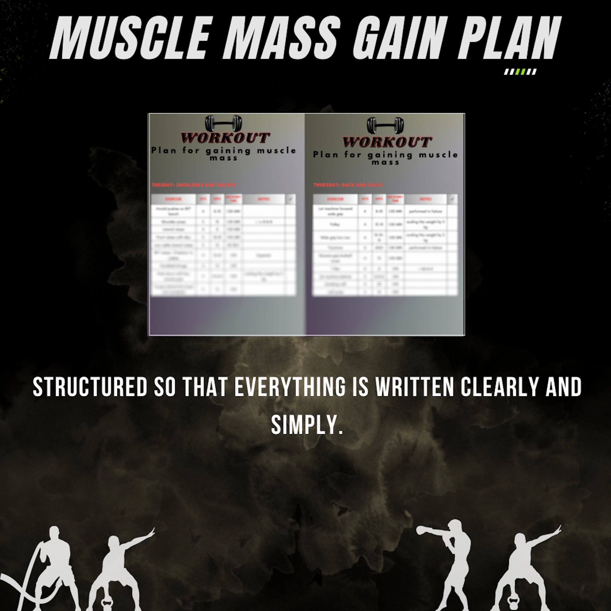 Gym Workout Plan, Fitness Program, Gym Workout,digital Download,gym ...