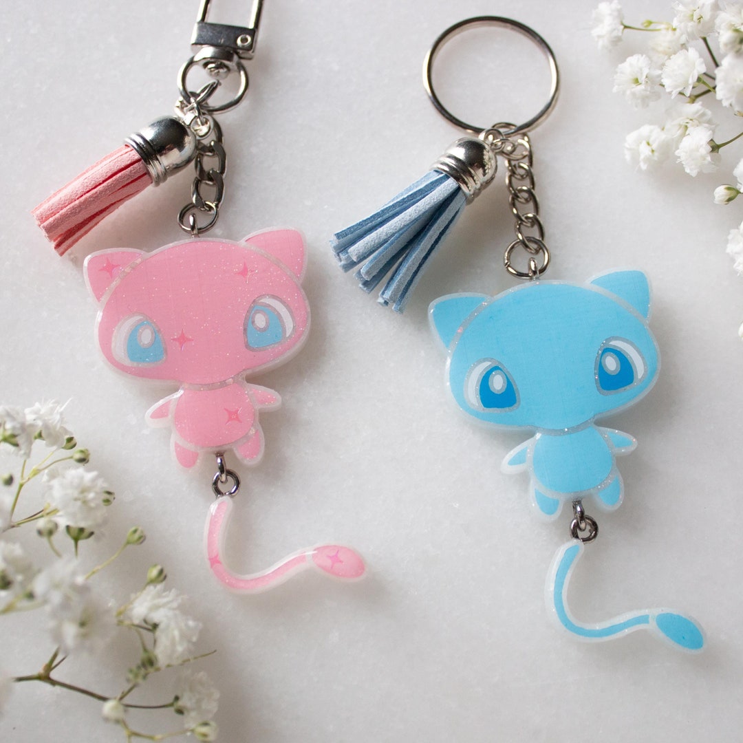 Customizable Mew Resin Pokemon Charm Keychain - Etsy