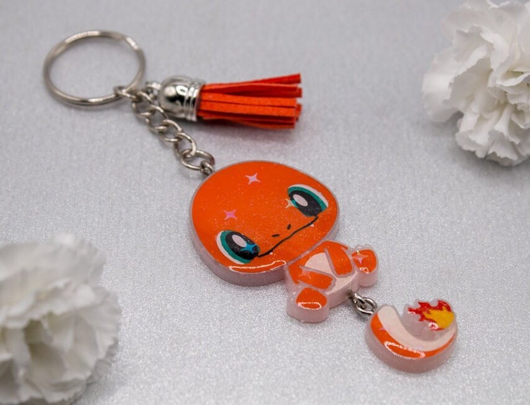 Customizable Charmander Resin Pokemon Charm Keychain - Etsy