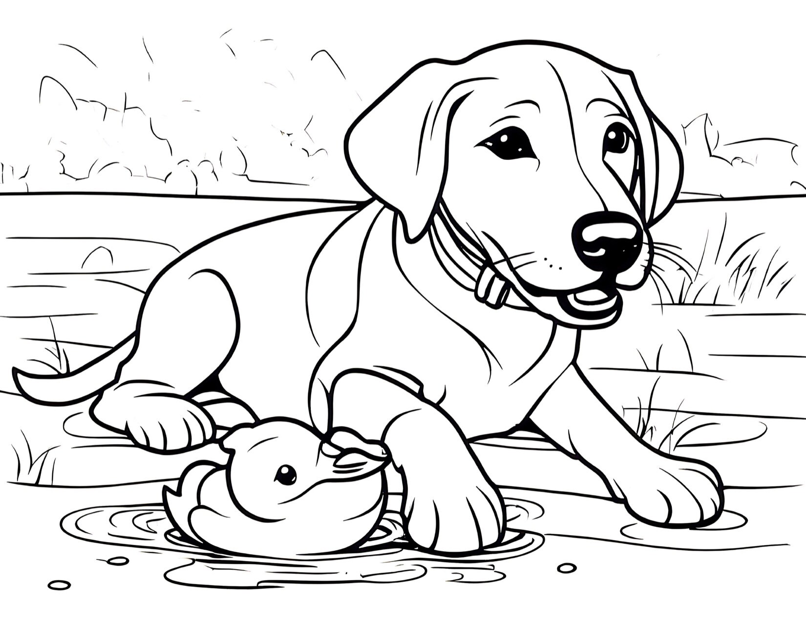 60 Printable Dog & Puppies Coloring Page, Kids, Instant Download ...