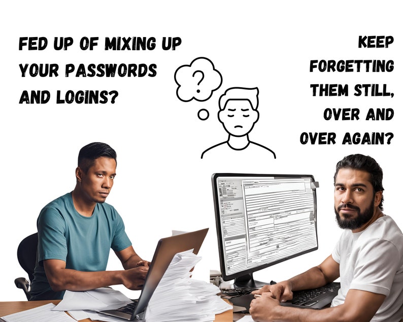 Practical Password Logger Printable Password Tracker and Organizer ...