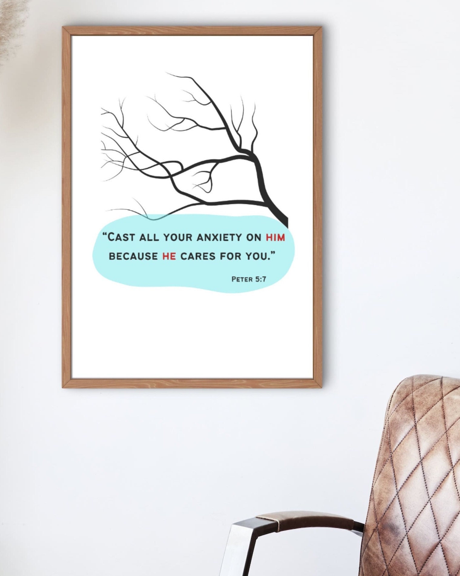 Bible Verse Printable Wall Art: Peter 57 Inspirational Quote for ...