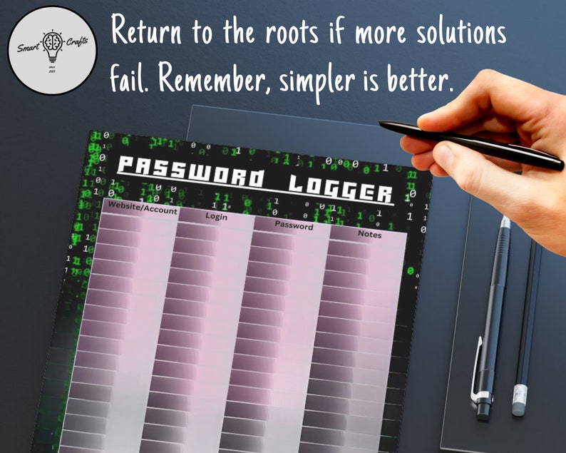 Practical Password Logger Printable Password Tracker and Organizer ...