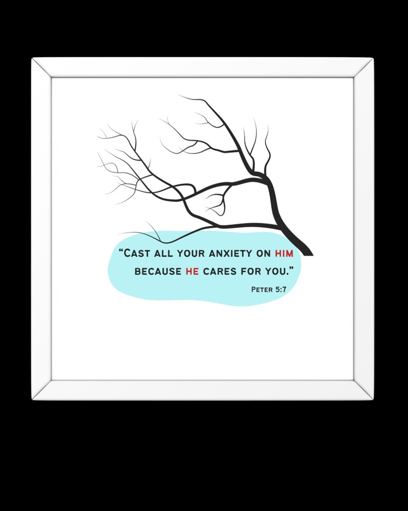 Bible Verse Printable Wall Art: Peter 57 Inspirational Quote for ...