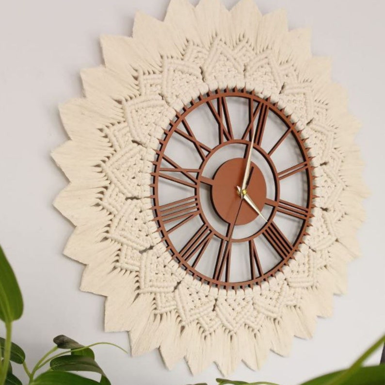 Macrame Clock,boho Clock,rustic Boho Style,wall Decoration Allart ...