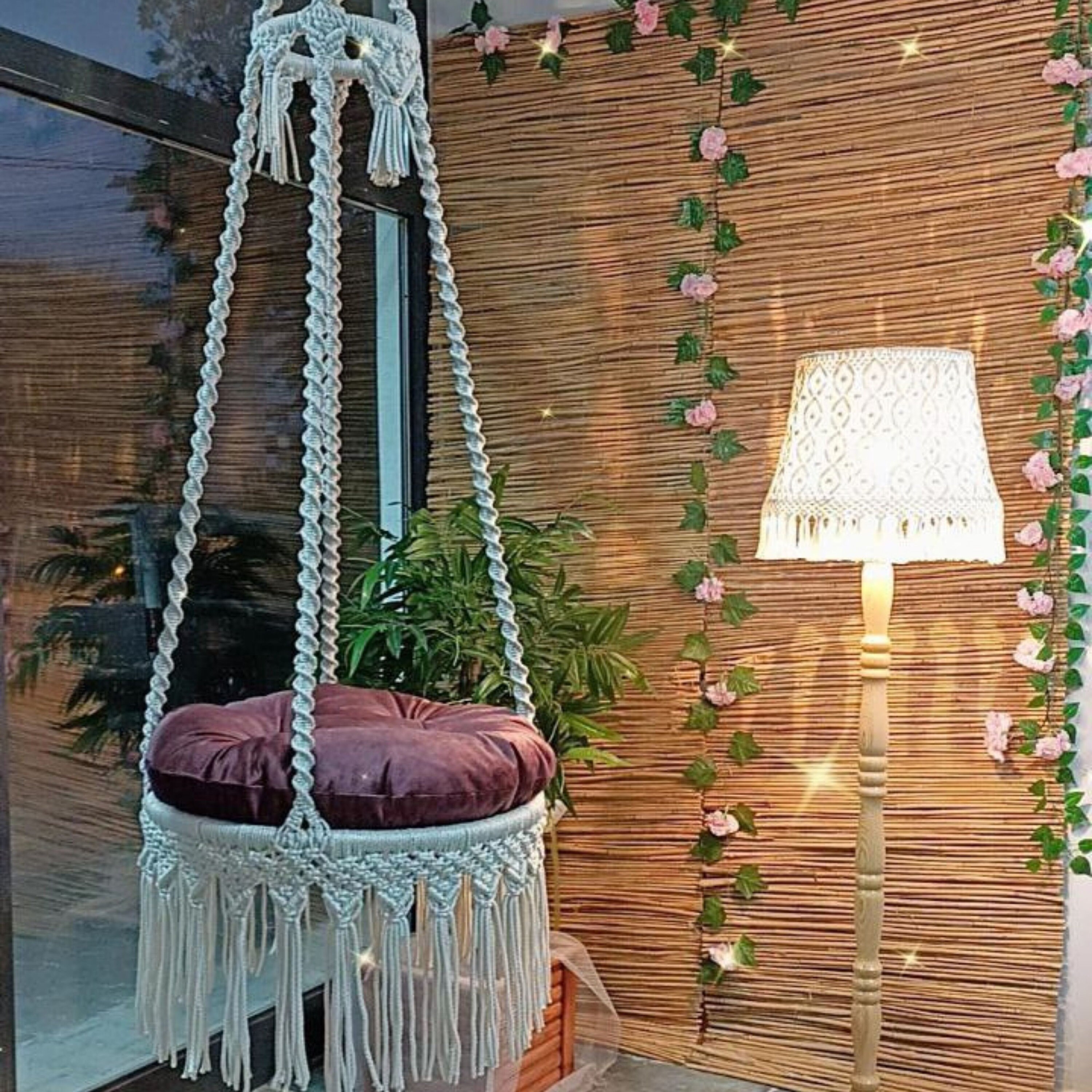 Macrame Swing,macrame Hanging Chair,rocking Chair,macrame Boho Swing ...