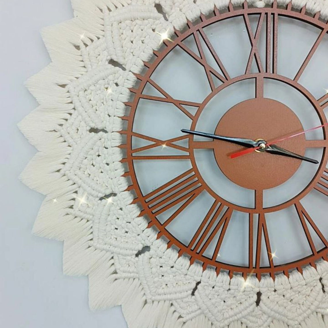Macrame Clock,boho Clock,rustic Boho Style,wall Decoration Allart ...