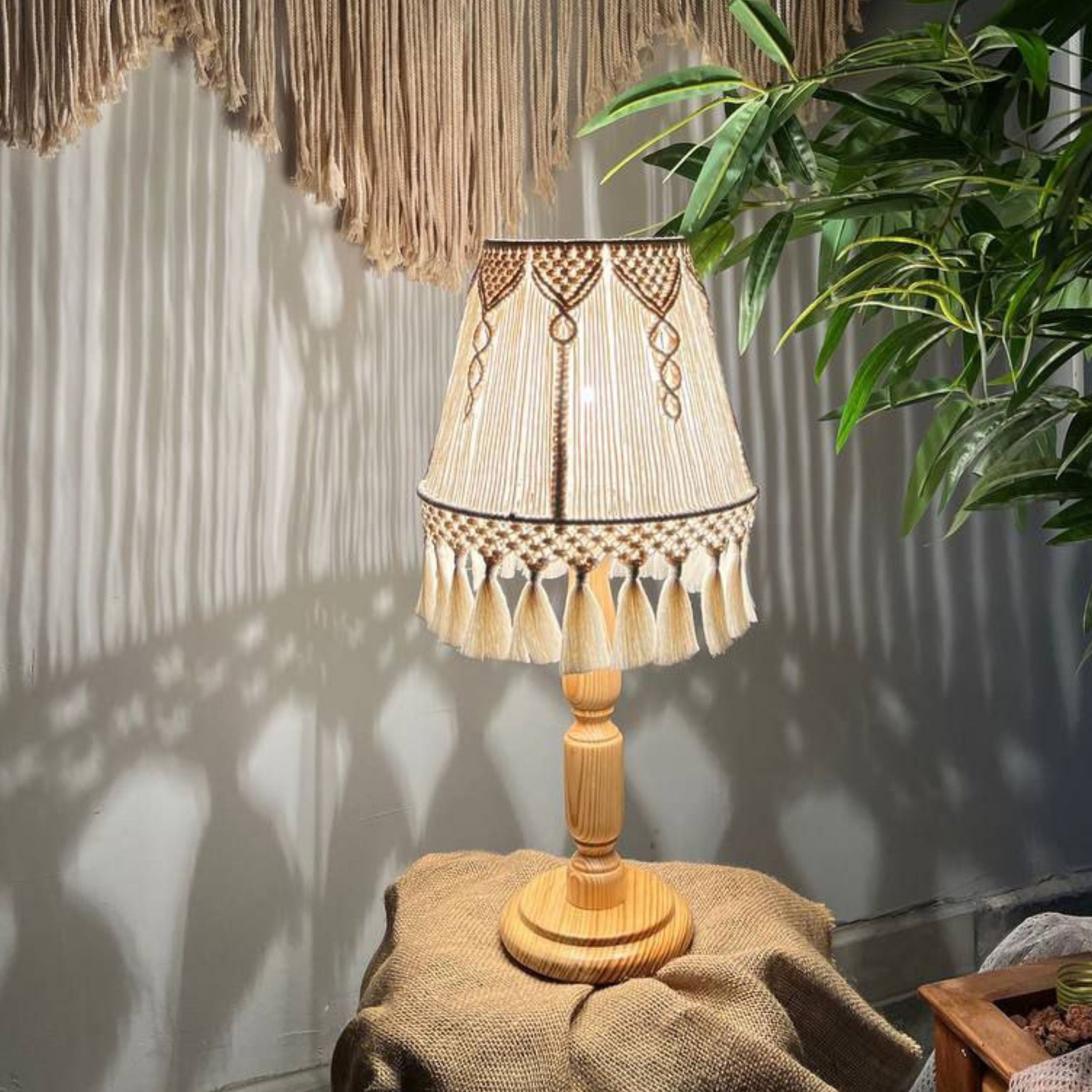 Handmade Macrame Lampshade,bohemian Lighting,macrame Chandelier,macrame ...