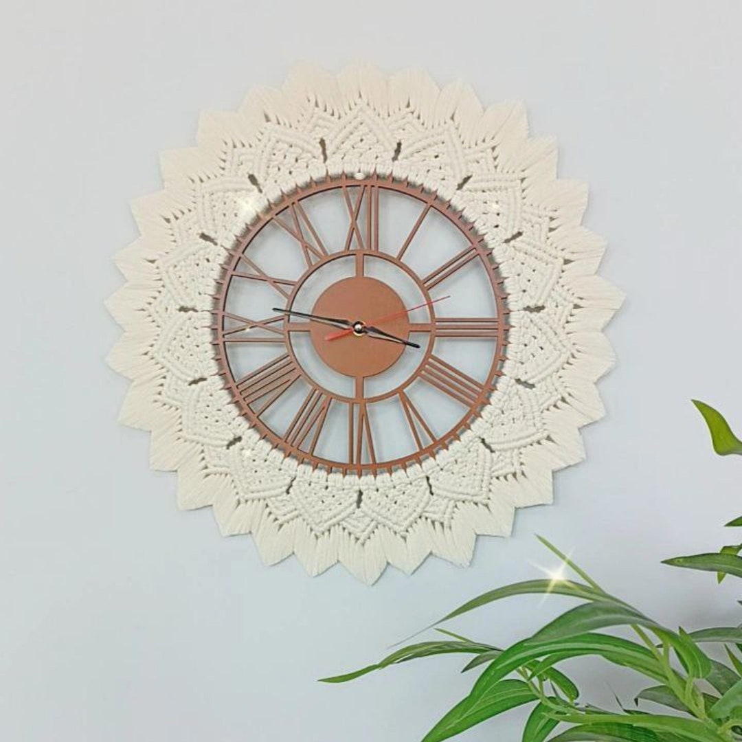 Macrame Clock,boho Clock,rustic Boho Style,wall Decoration Allart ...