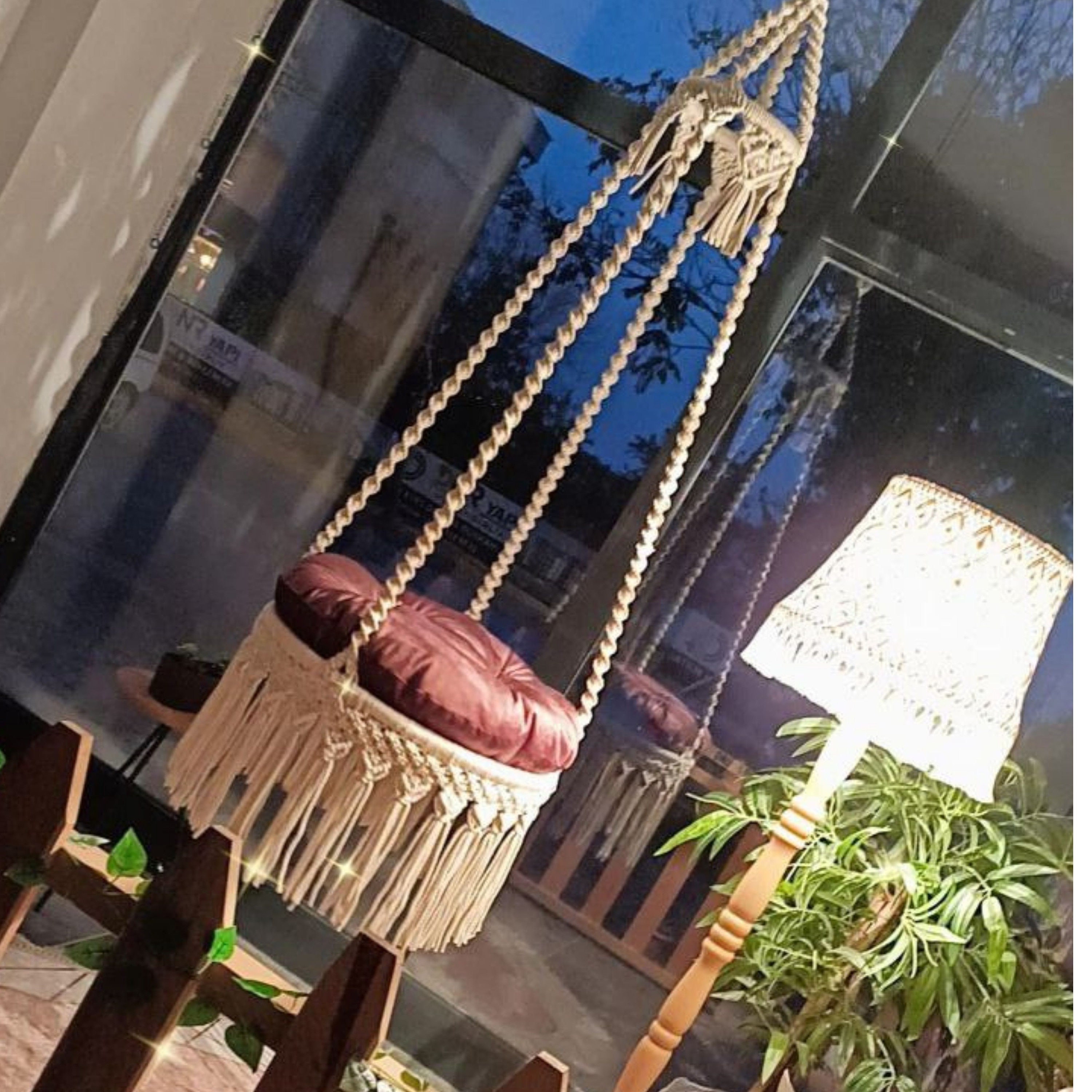 Macrame Swing,macrame Hanging Chair,rocking Chair,macrame Boho Swing ...