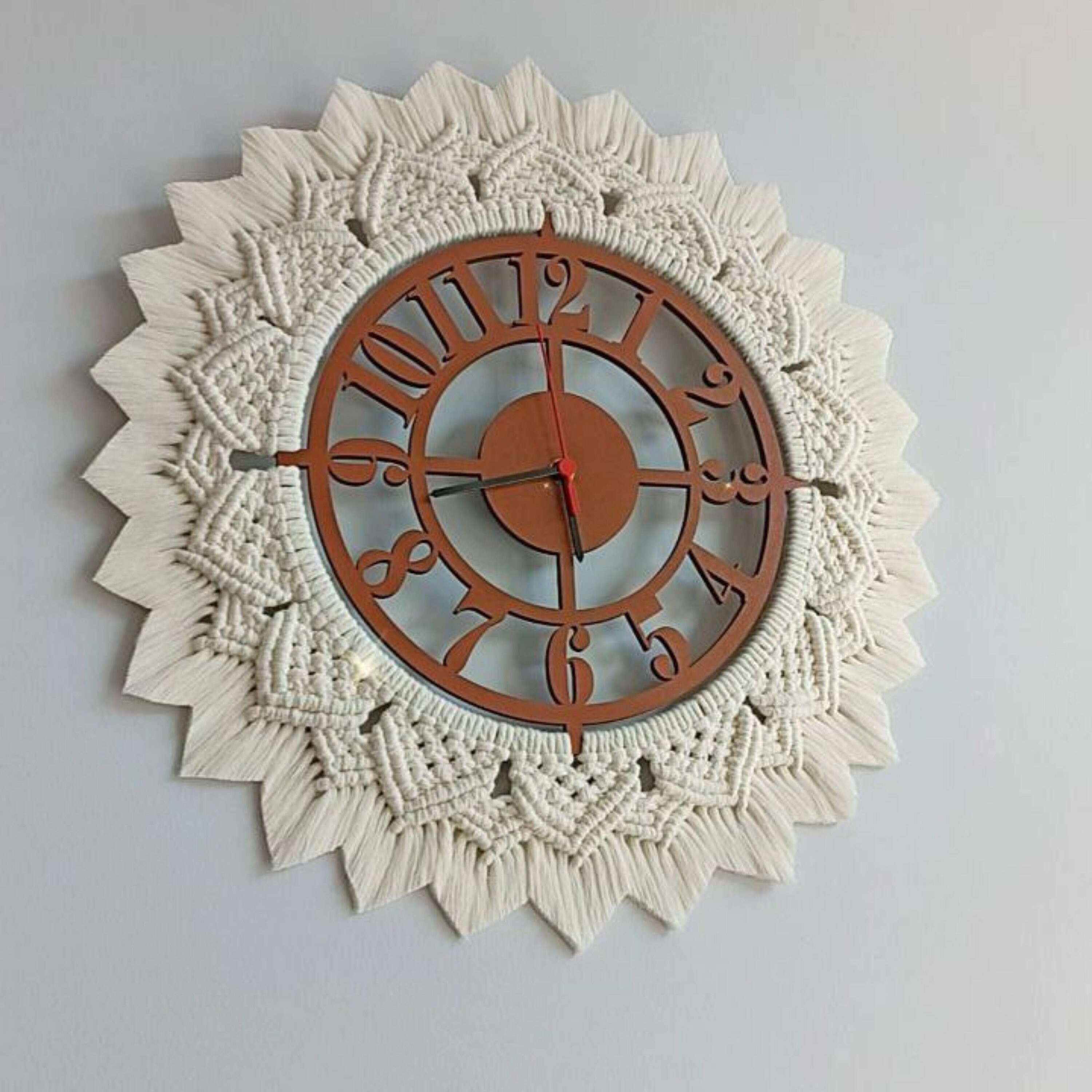 Macrame Clock,boho Clock,rustic Boho Style,wall Decoration Allart ...
