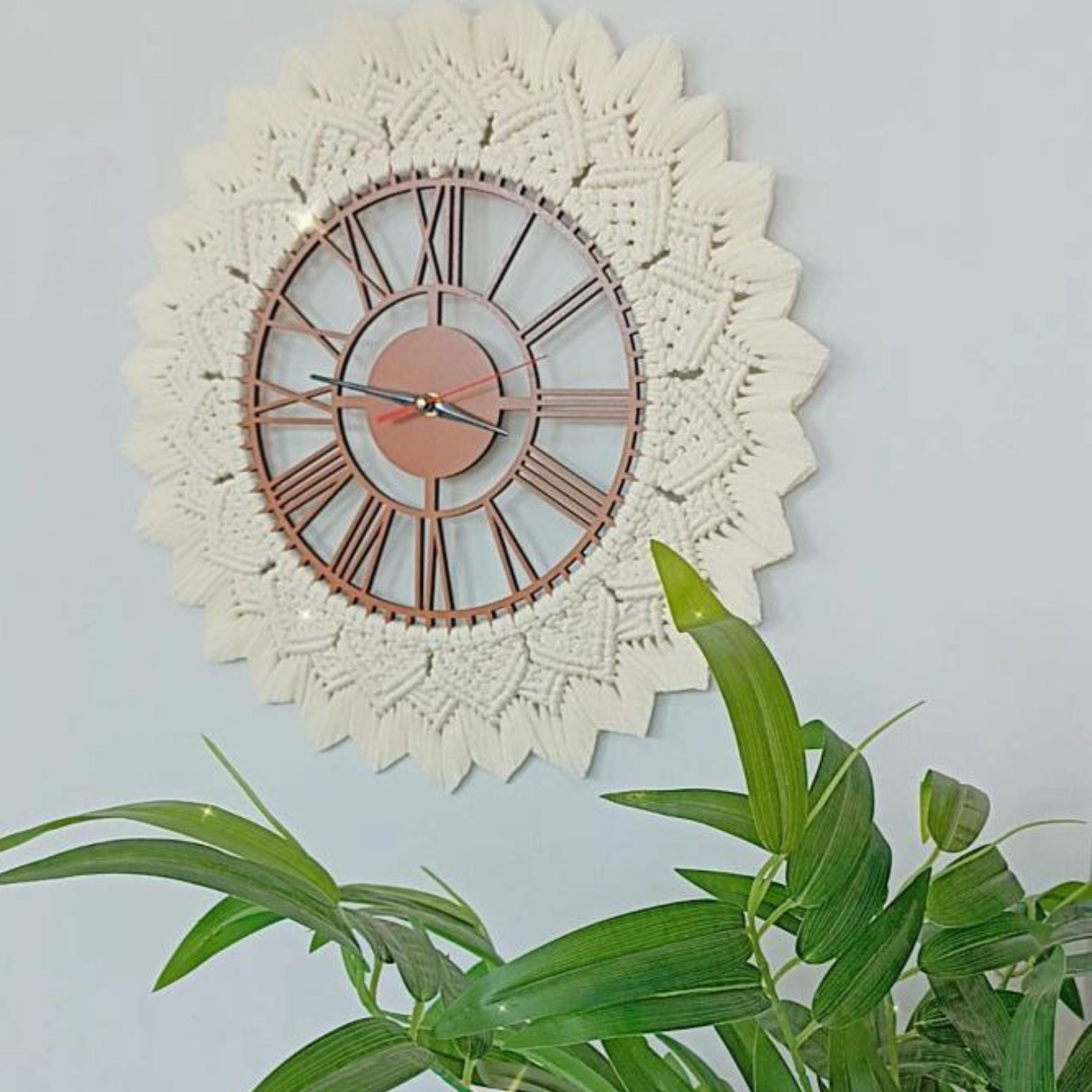 Macrame Clock,boho Clock,rustic Boho Style,wall Decoration Allart ...