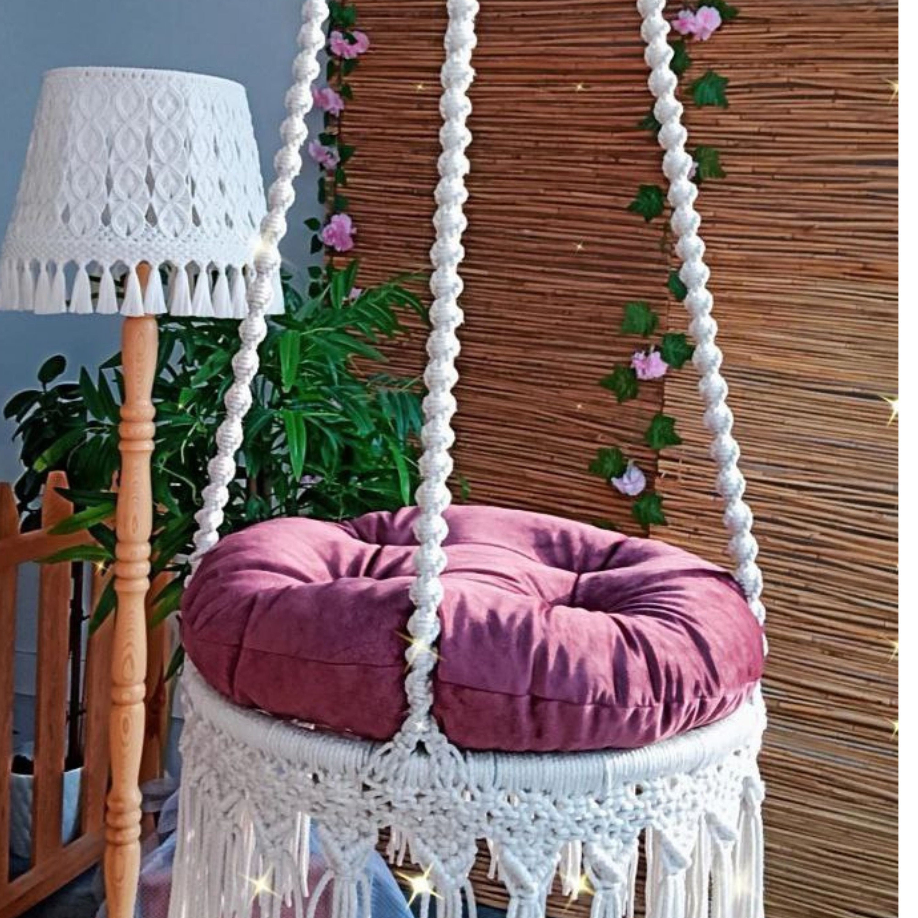 Macrame Swing,macrame Hanging Chair,rocking Chair,macrame Boho Swing ...