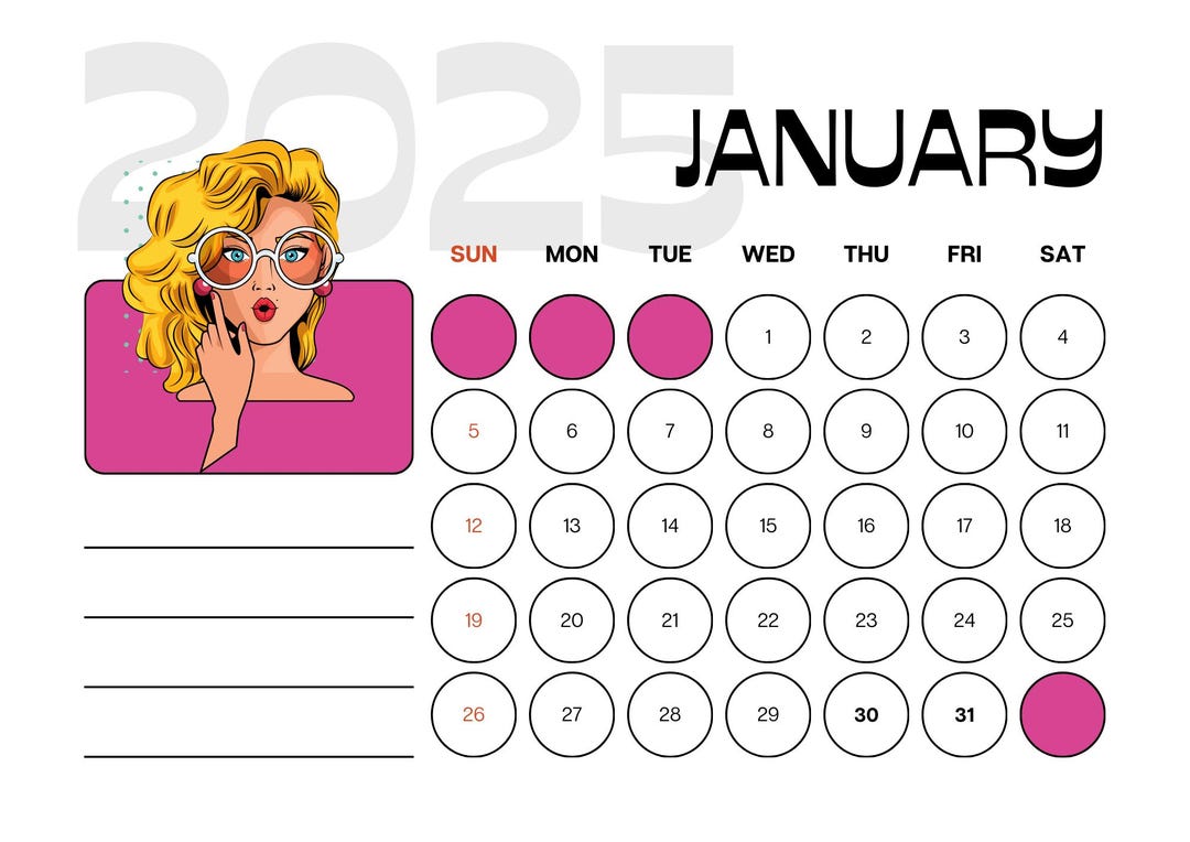 2025 Pop Art Calendar Brighten Your Year With Vibrant Designs Perfect ...