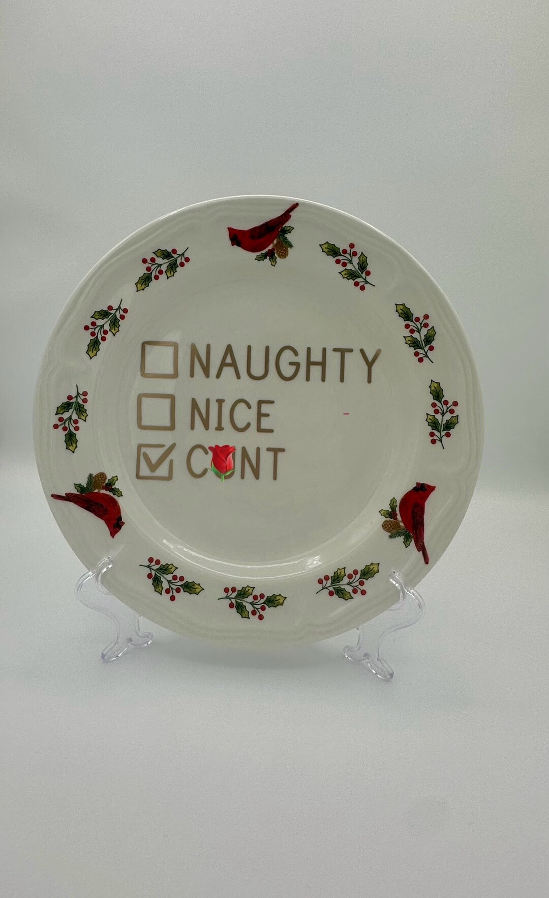 Vulgar Vintage Plates Rude China Plate Swear Words - Etsy