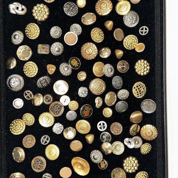 Silver Tone Buttons - Etsy