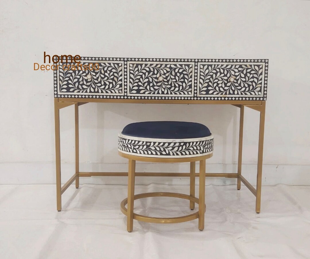 Bone Inlay Vanity, Bone Inlay 3 Drawer Console , Bone Inlay Dressing ...