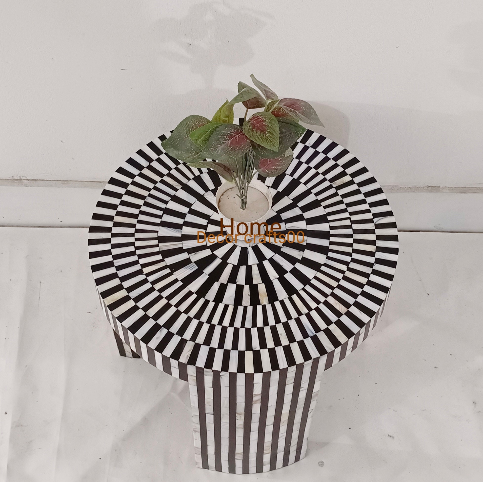 Handmade Mother of Pearl Inlay Side Table, Mop Inlay Side Stool, Mop ...