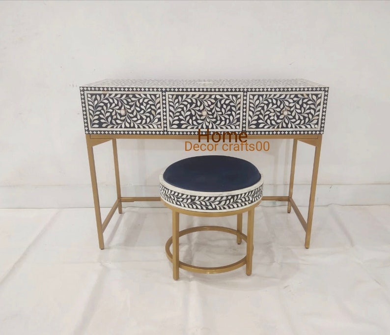 Bone Inlay Vanity, Bone Inlay 3 Drawer Console , Bone Inlay Dressing ...