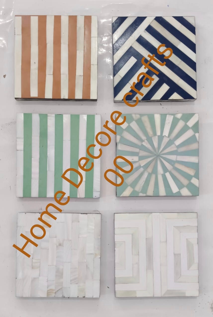 New Handmade Bone Inlay 4 Doors Cabinet, and 1 Drawer Side Table, Bone ...