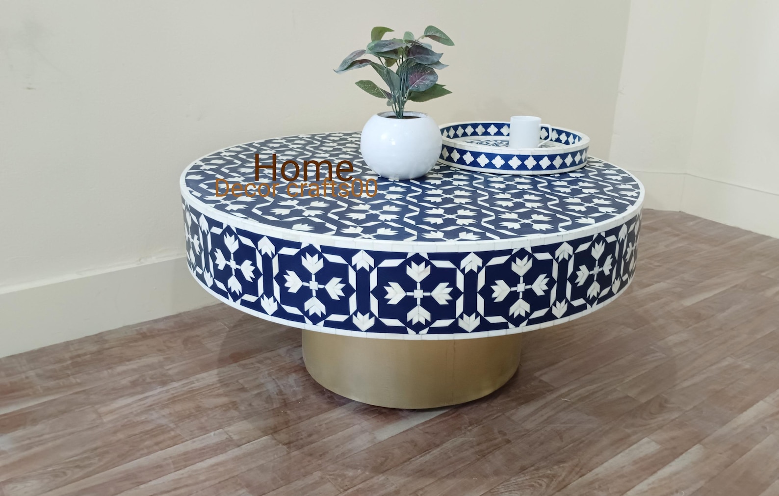 New Indian Bone Inlay Inlay Coffee Table, Bone Inlay Center Table ...