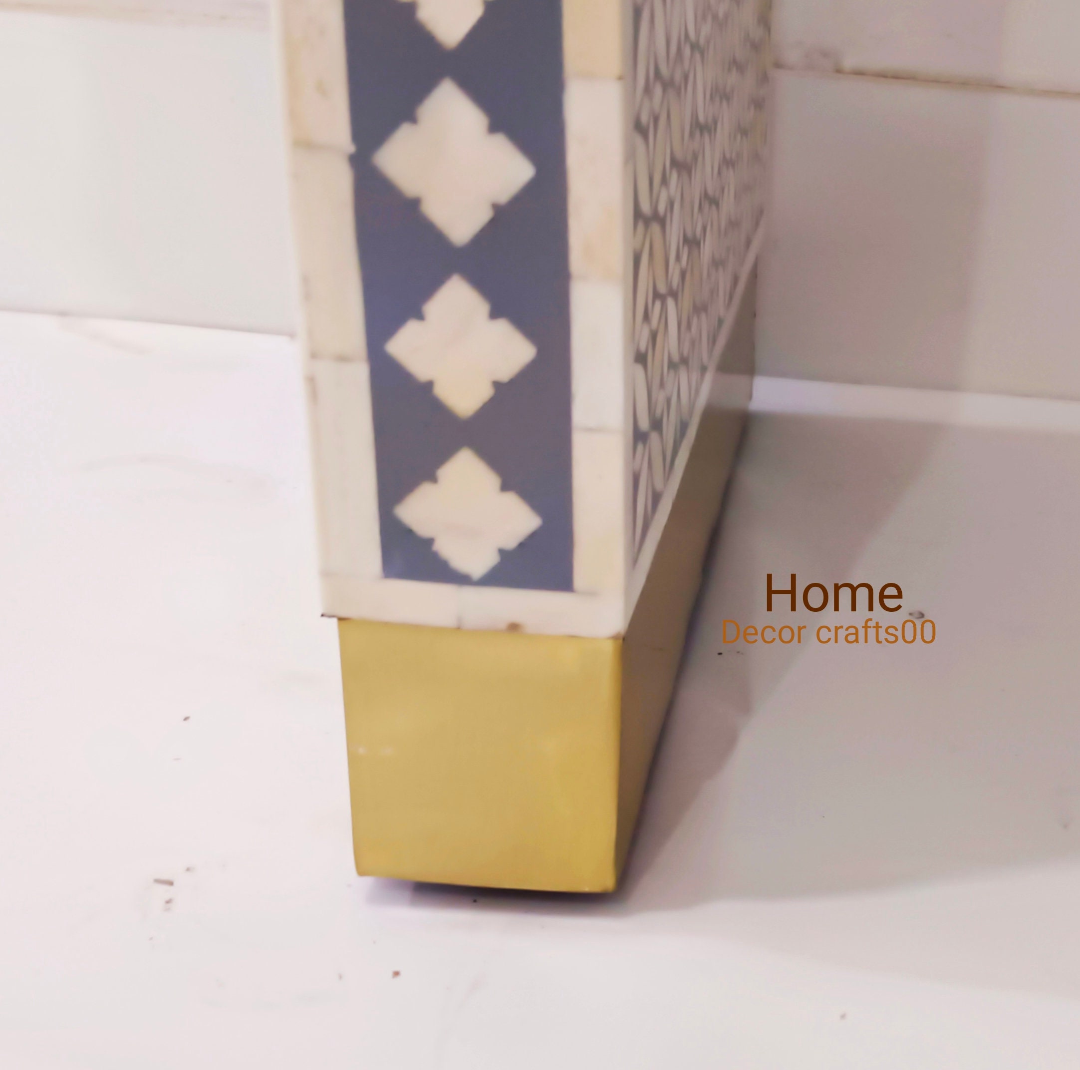 Handmade Bone Inlay Console Table, Bone Inlay U Console, Living Room ...