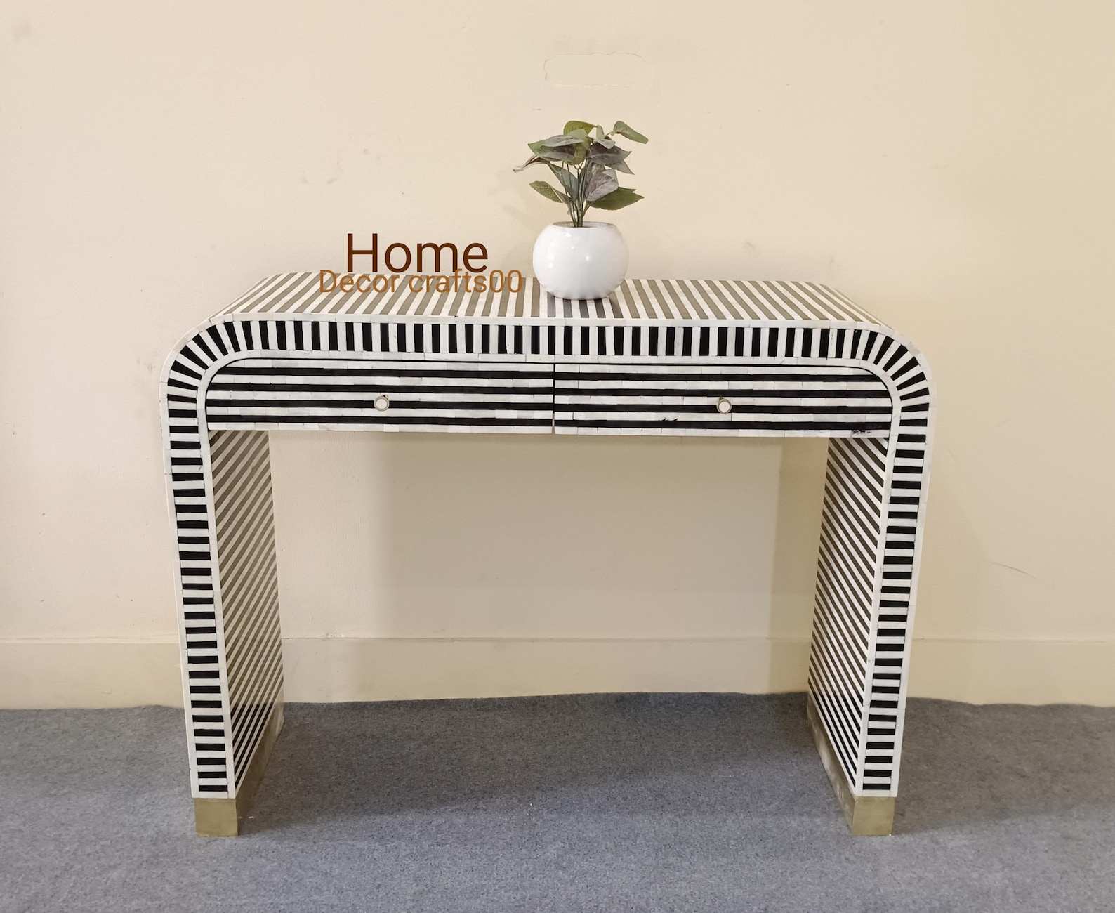 Handmade Indian Bone Inlay Console Table With 2 Drawers - Etsy