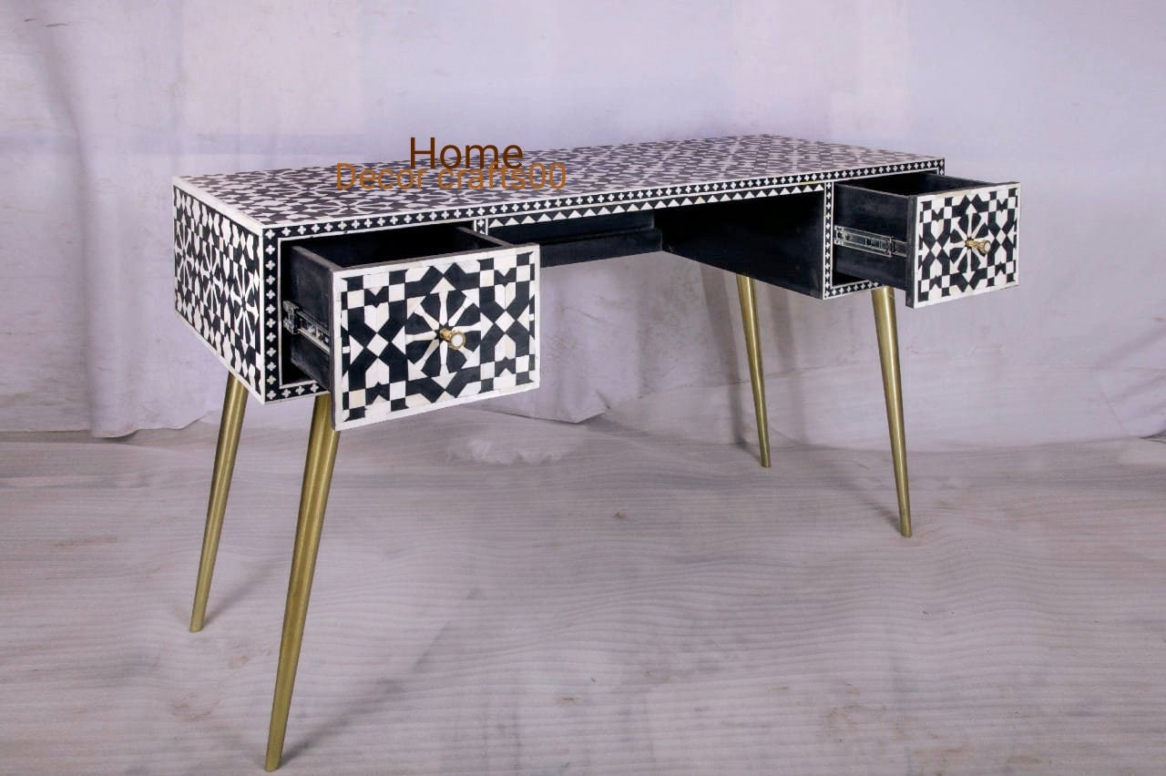 Bone Inlay Work Desk Bone Inlay Laptop Table Bone Inlay - Etsy