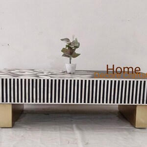 New Handmade Bone Inlay Coffee Table, Bone Inlay Coffee Table, Home ...