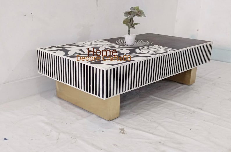 New Handmade Bone Inlay Coffee Table, Bone Inlay Coffee Table, Home ...