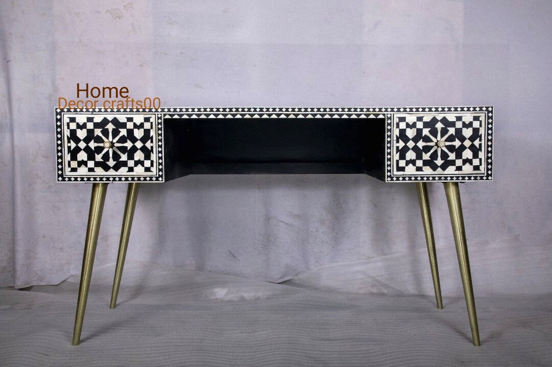 Bone Inlay Work Desk Bone Inlay Laptop Table Bone Inlay - Etsy