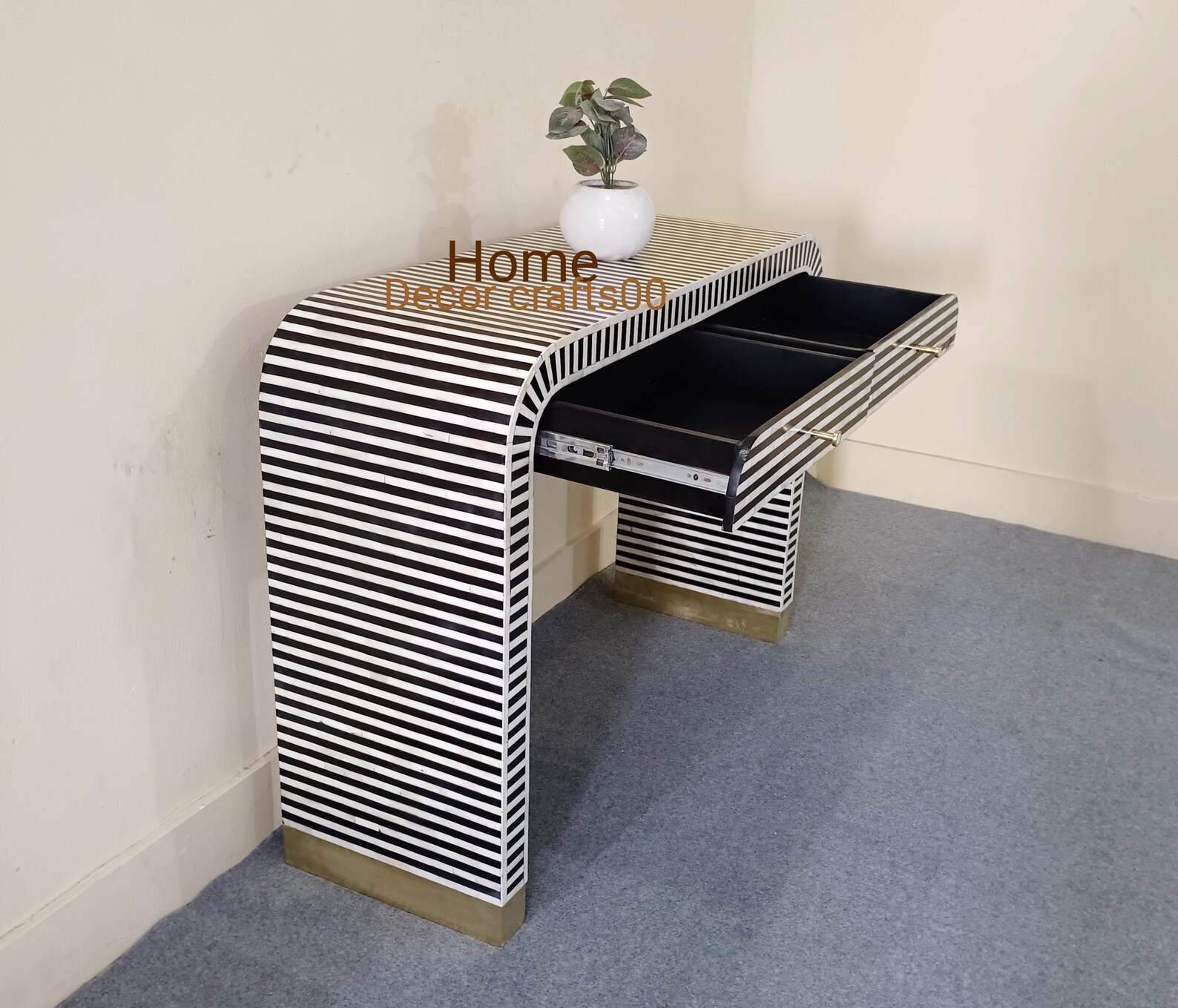 Handmade Indian Bone Inlay Console Table With 2 Drawers - Etsy