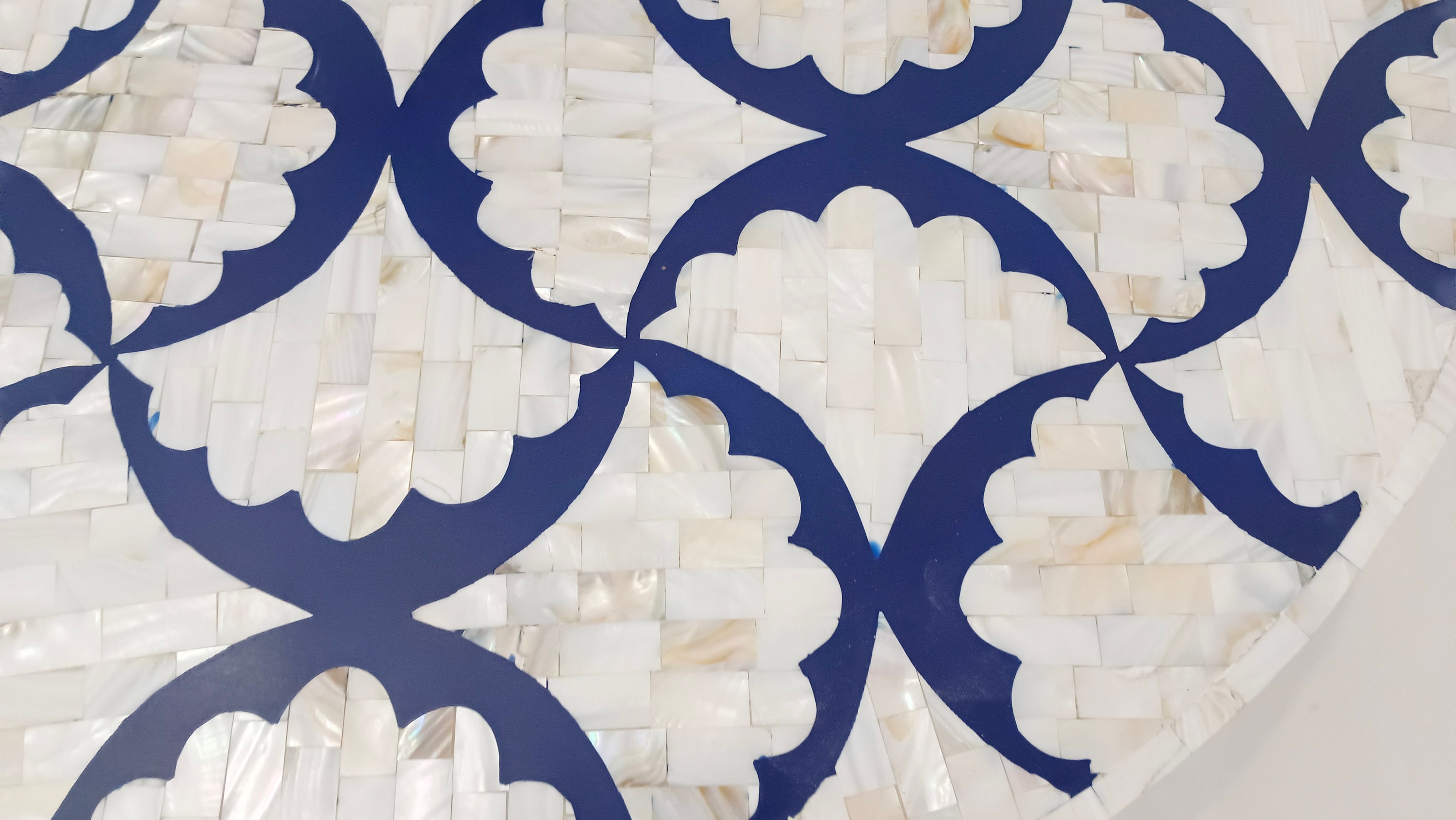 Handmade Mother of Pearl Inlay Coffee Table , Mother of Pearl Inlay ...