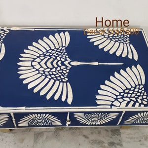 New Indian Handmade Bone Inlay Rectangular Coffee Table , Bone Inlay ...