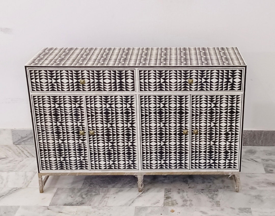 New Handmade Bone Inlay Chest, Bone Inlay Buffet, Bone Inlay Sideboard ...
