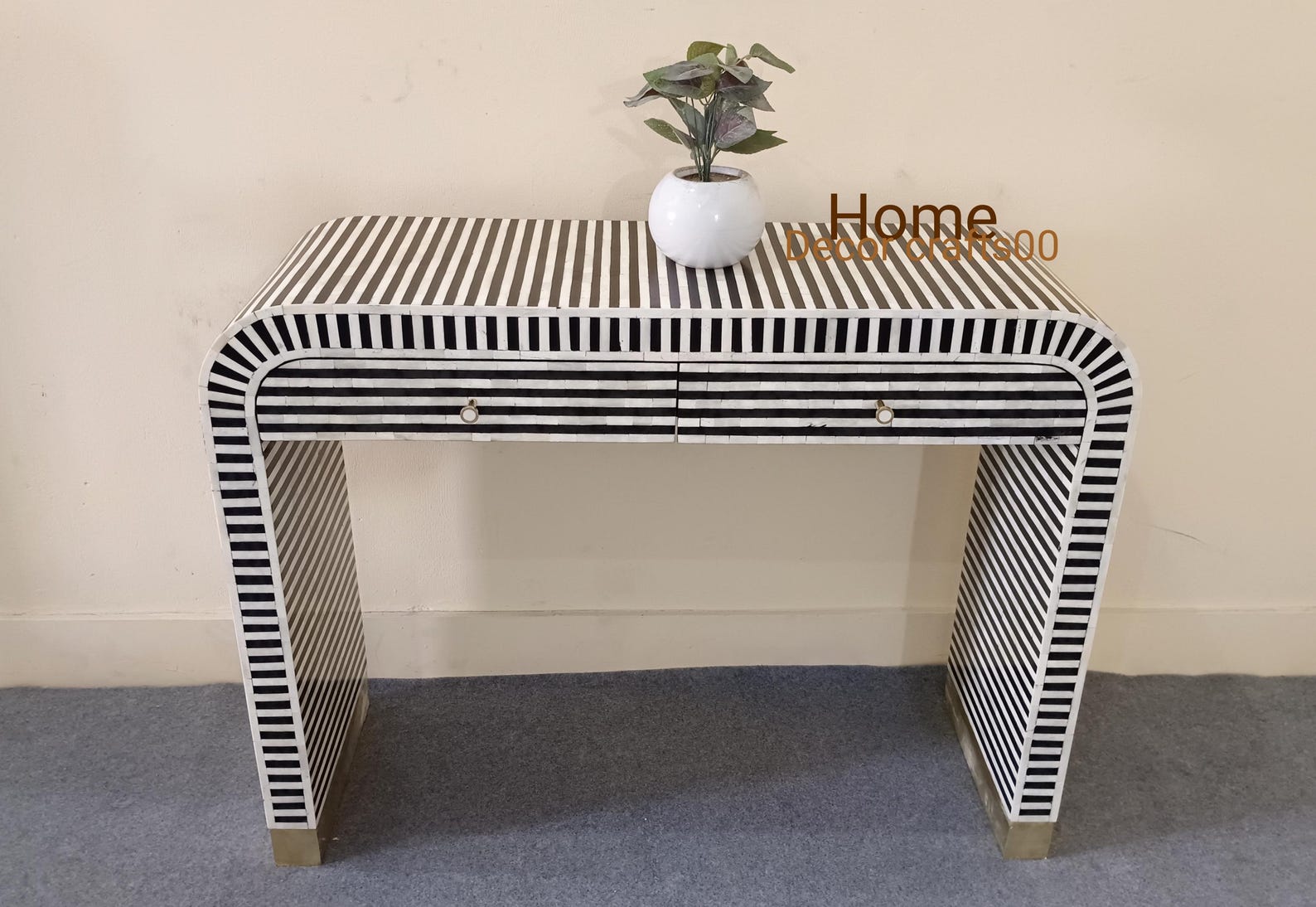 Handmade Indian Bone Inlay Console Table With 2 Drawers - Etsy