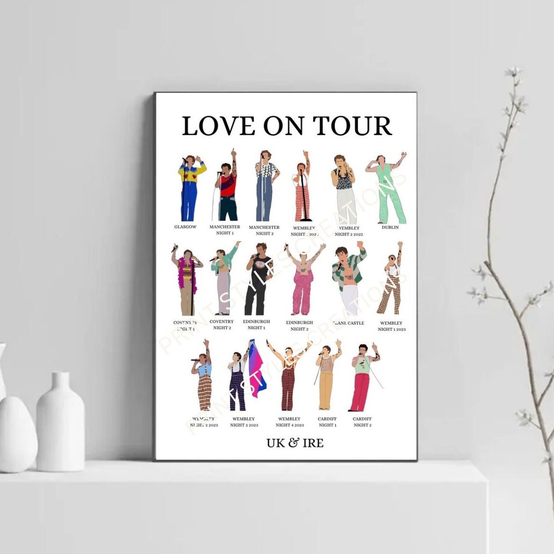 Harry Styles UK Love on Tour Print - Etsy UK