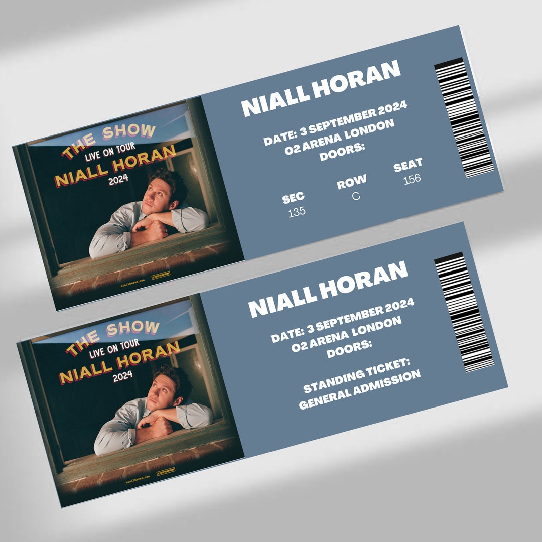 Niall Horan Laminated Concert Ticket - Etsy UK